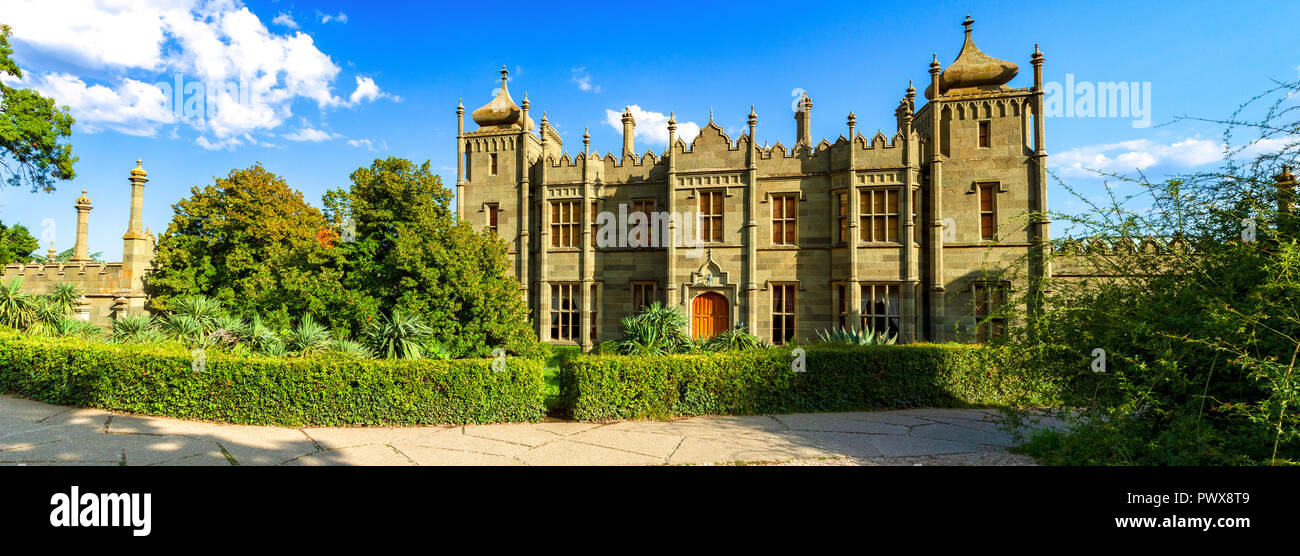 The Vorontsov Palace or the Alupka Palace, Crimea Stock Photo - Alamy