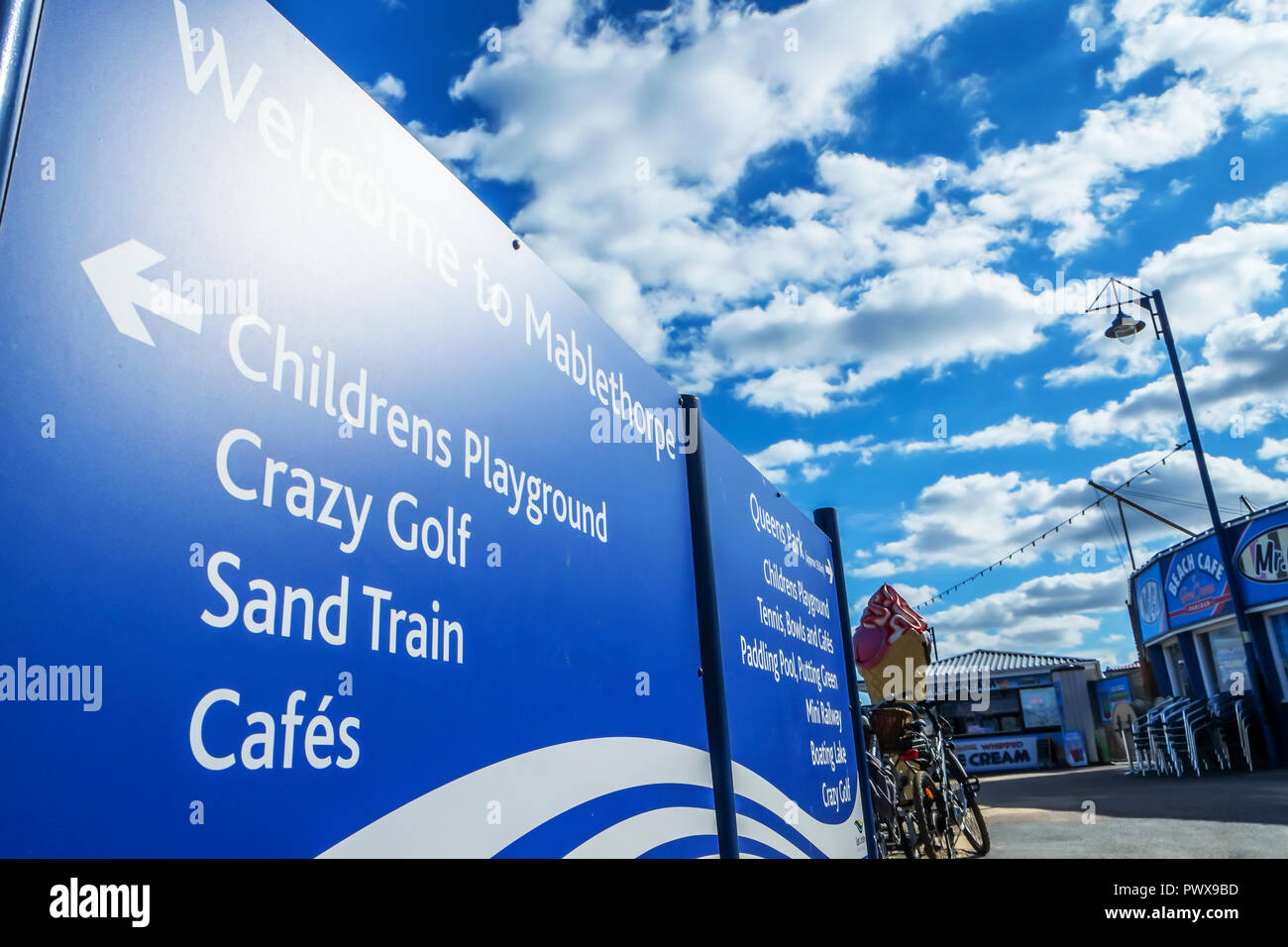 Welcome to mablethorpe sign hi-res stock photography and images - Alamy
