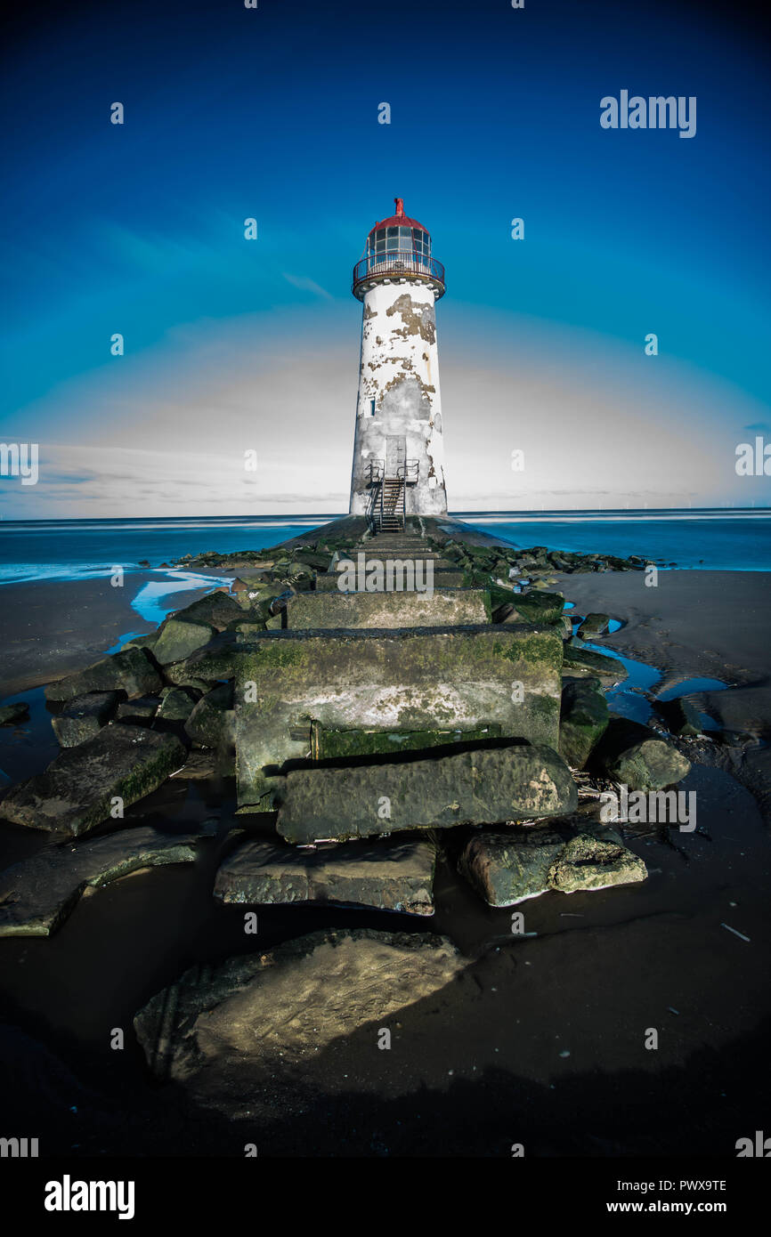 point of ayr lighthouse Stock Photo - Alamy
