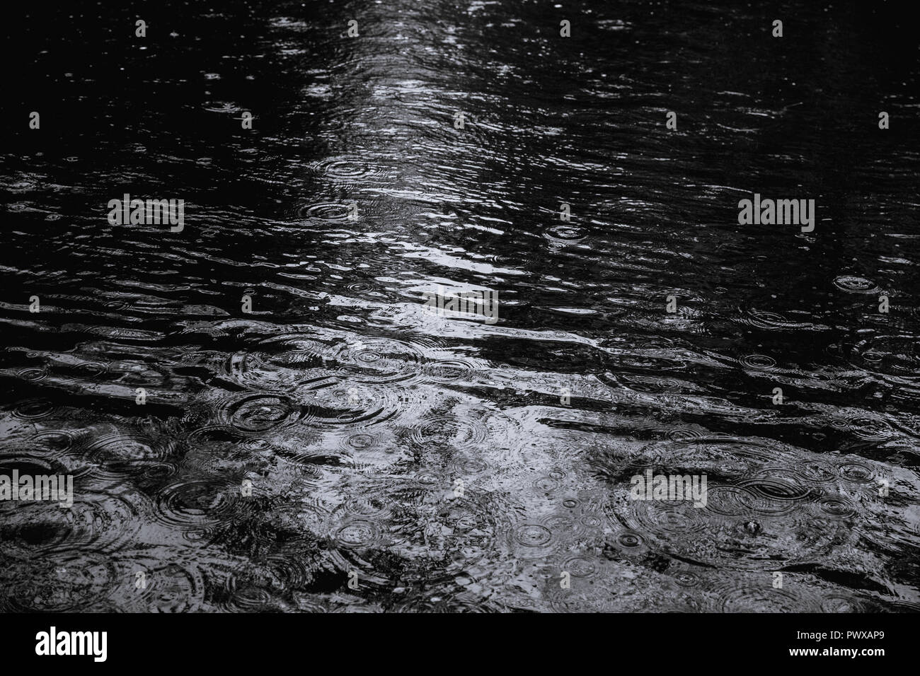 Raindrops Ripple Puddle Stock Photos & Raindrops Ripple Puddle Stock ...