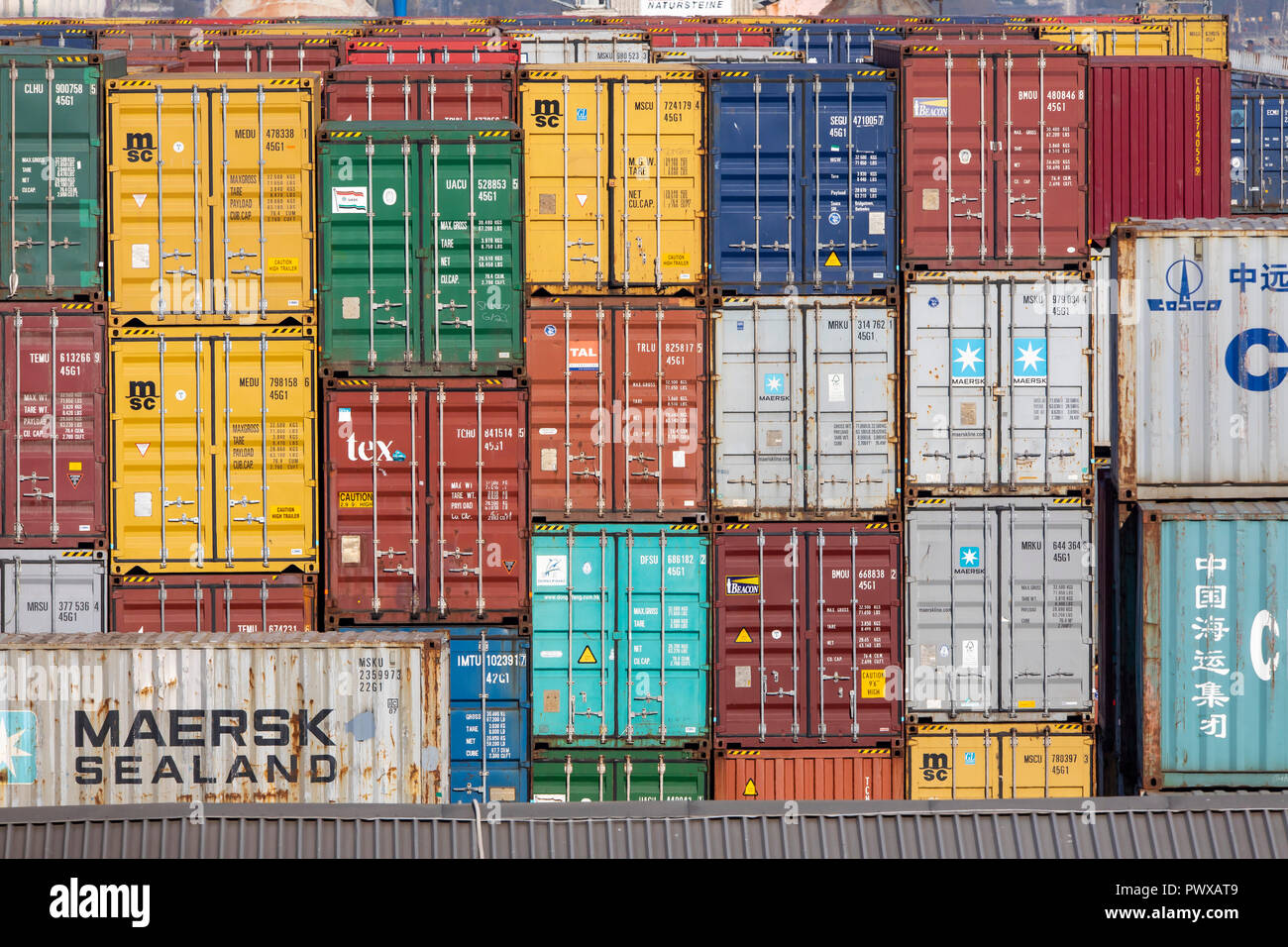 Container terminal in the Rhein-Neckar-Hafen Mannheim, in terms of area ...