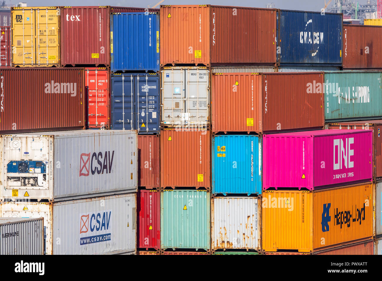 Container terminal in the Rhein-Neckar-Hafen Mannheim, in terms of area ...