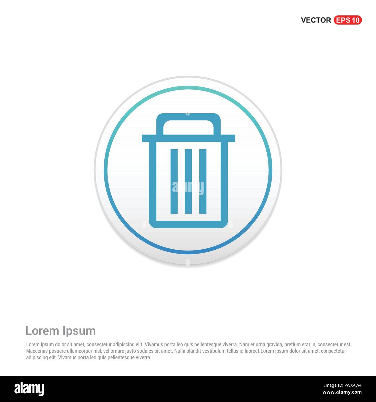 Delete Icon - white circle button Stock Vector Image & Art - Alamy