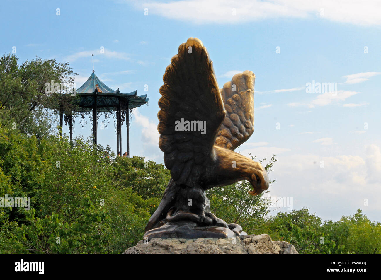 The Eagle and Chinese Arbor. Pyatigorsk Emblems. Northern Caucasus ...