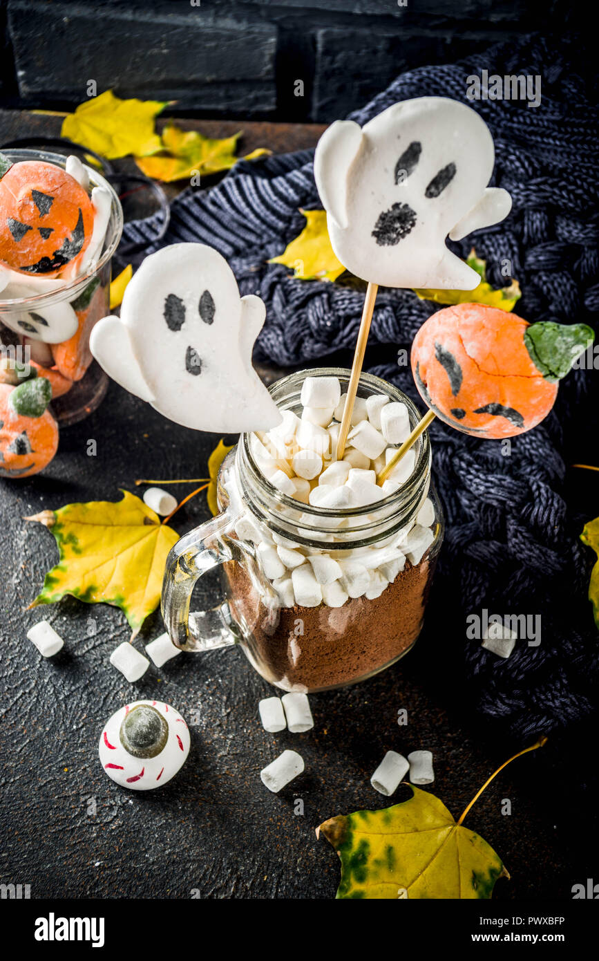 Funny idea for Halloween party, hot chocolate with decorative with ...