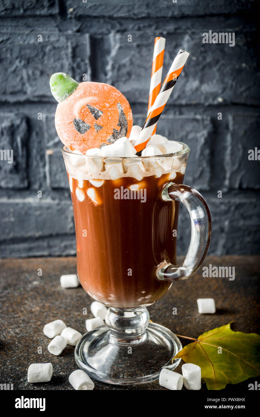 Funny idea for Halloween party, hot chocolate with decorative with ...