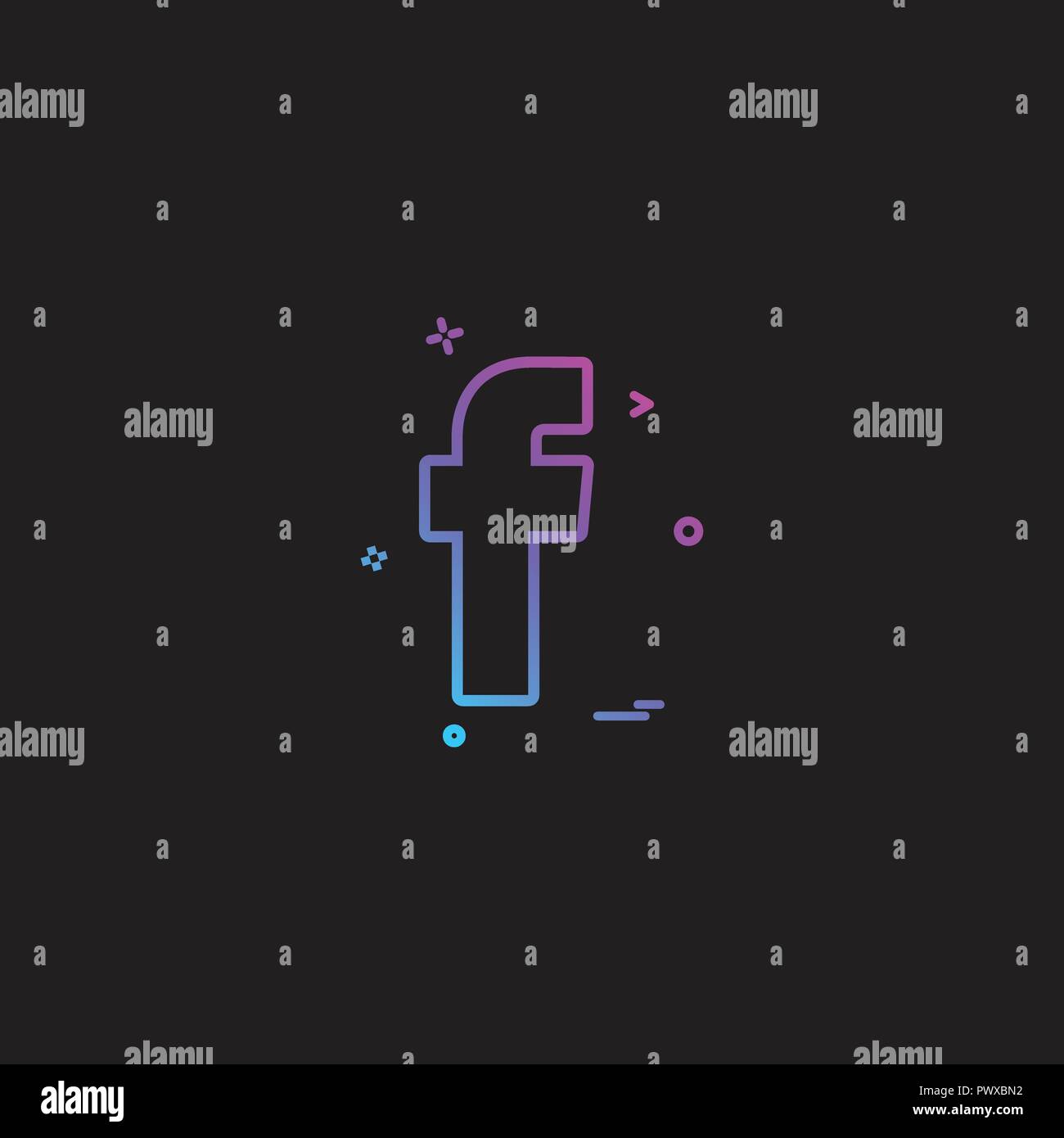 facebook social icon vector design Stock Vector Image & Art - Alamy