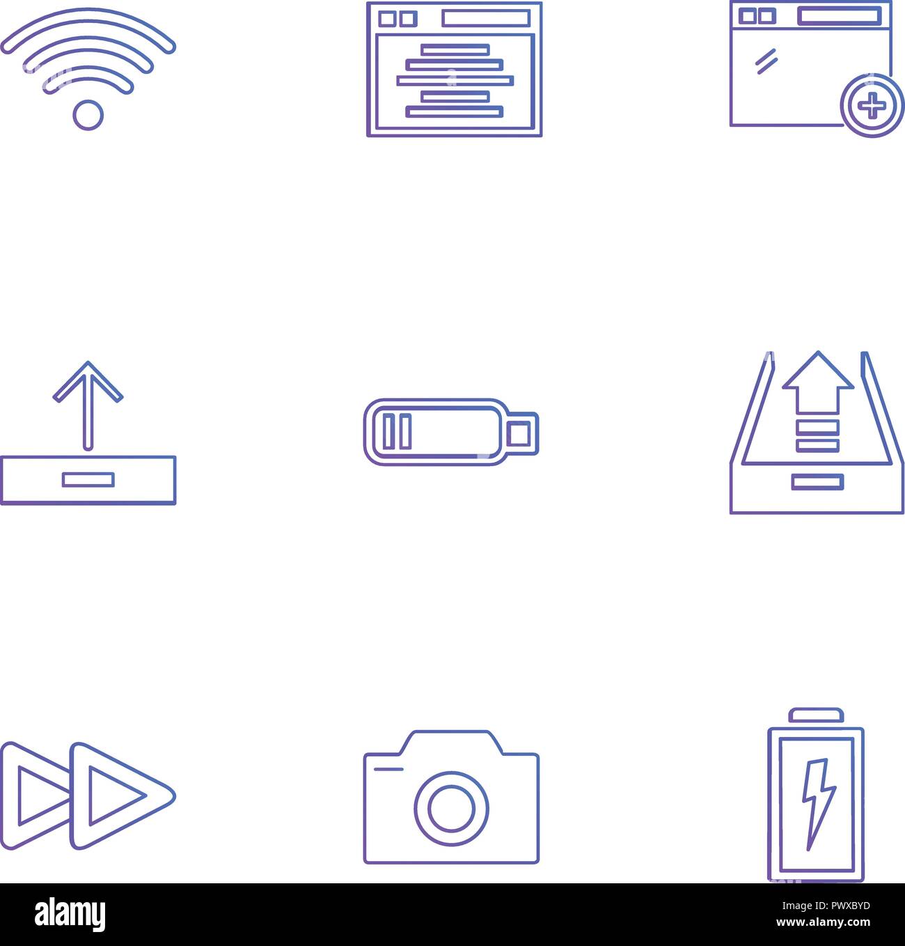 battery , wifi , network , infrared , signals , web , user interface ...