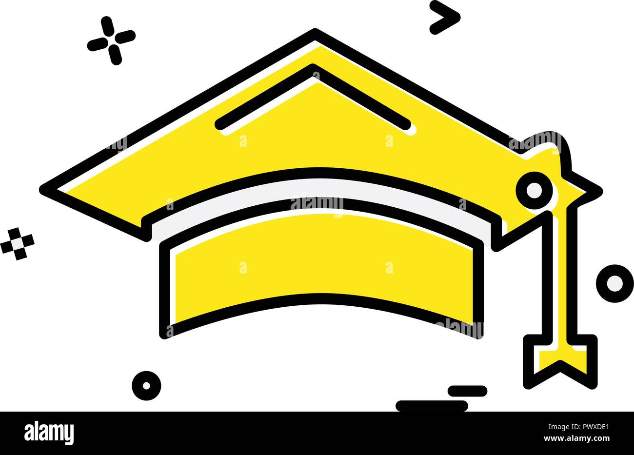 Convocation cap icon design vector Stock Vector Image & Art - Alamy