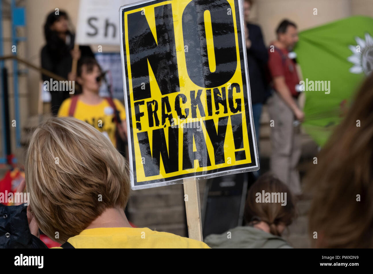 Activist holding placard hi-res stock photography and images - Alamy