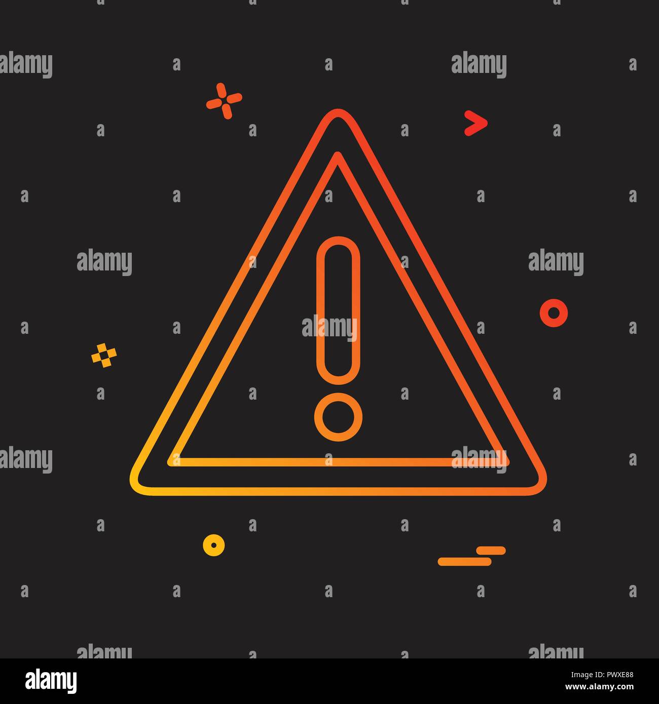 Caution icon design vector Stock Vector Image & Art - Alamy