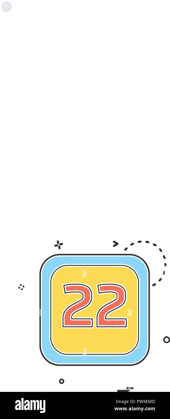 Number 22 wall Stock Vector Images - Alamy