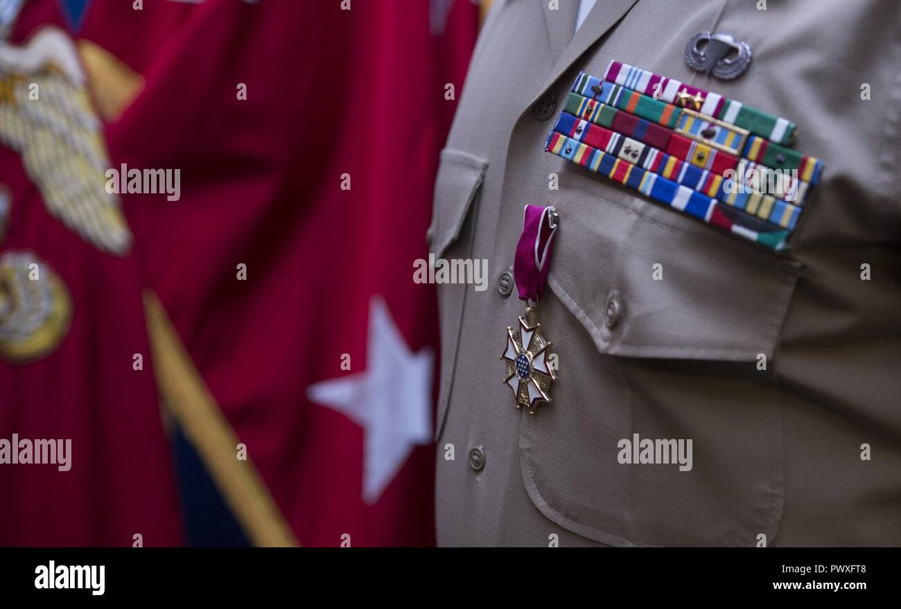 A Legion of Merit adorns the uniform of U.S. Marine Corps Lt. Col ...