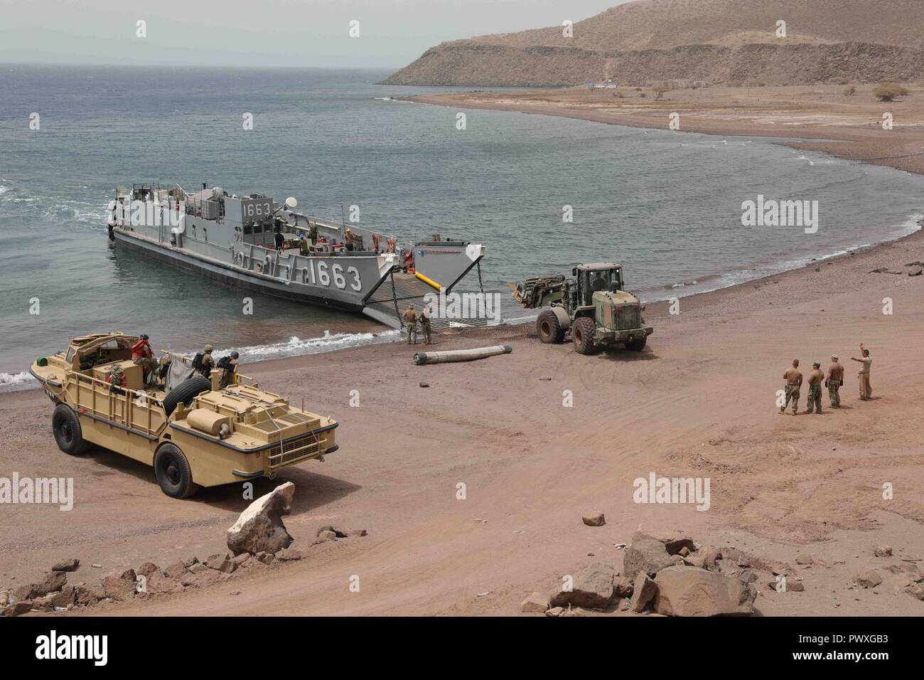 ARTA BEACH, Djibouti (July 6, 2017) Sailors assigned to Beach Master ...
