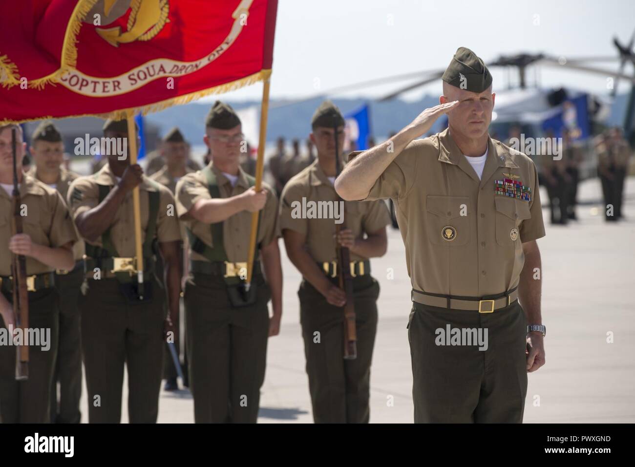 U.S. Marine Corps Col. Brian E. Bufton, outgoing commander for ...