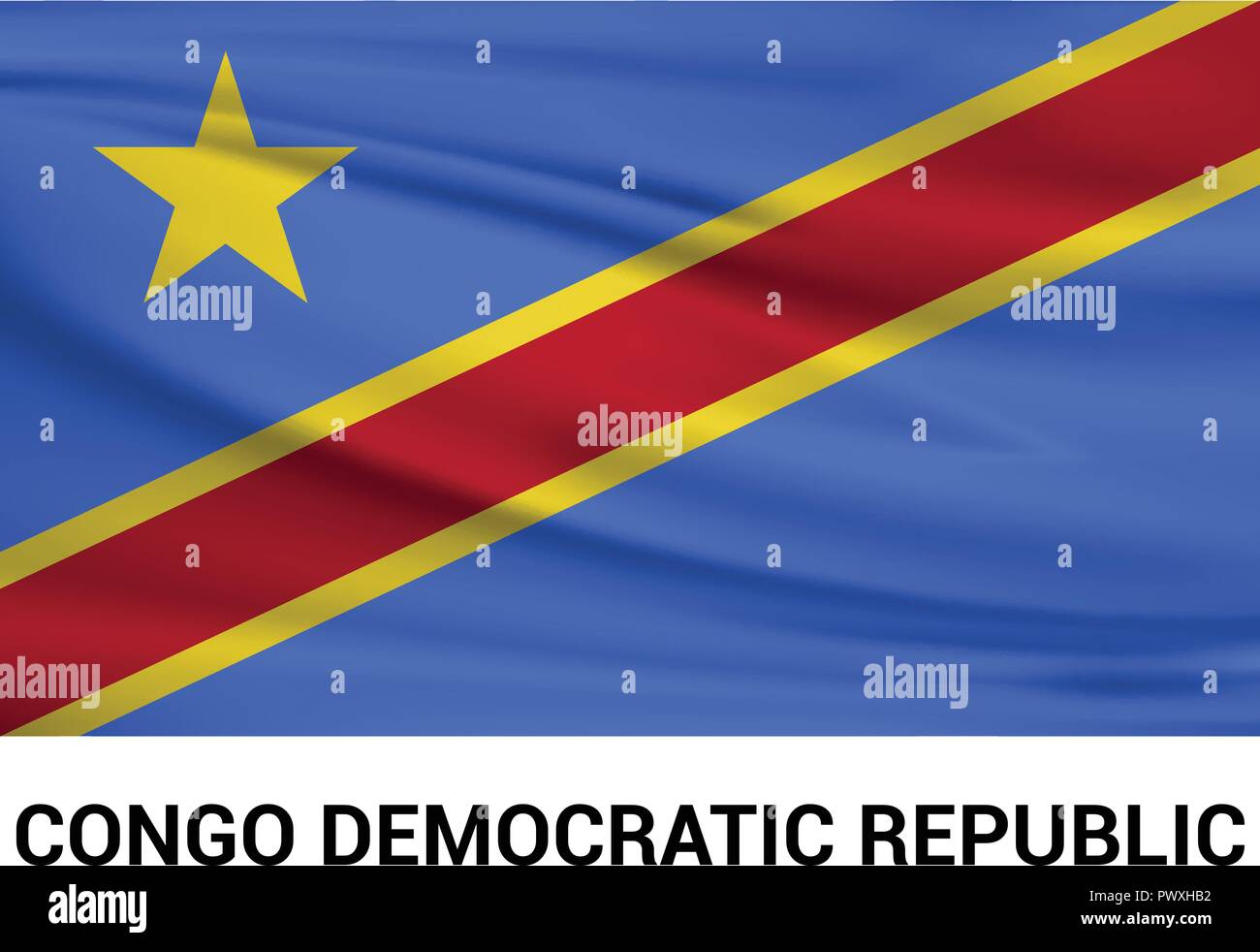 Congo democratic republic flag