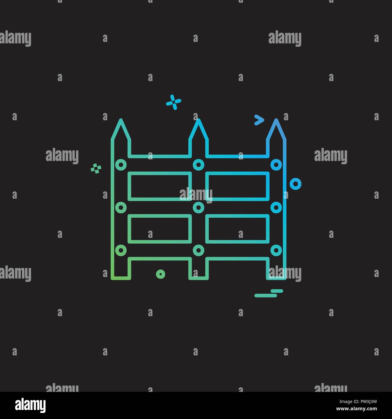 Boundary wall icon design vector Stock Vector Image & Art - Alamy
