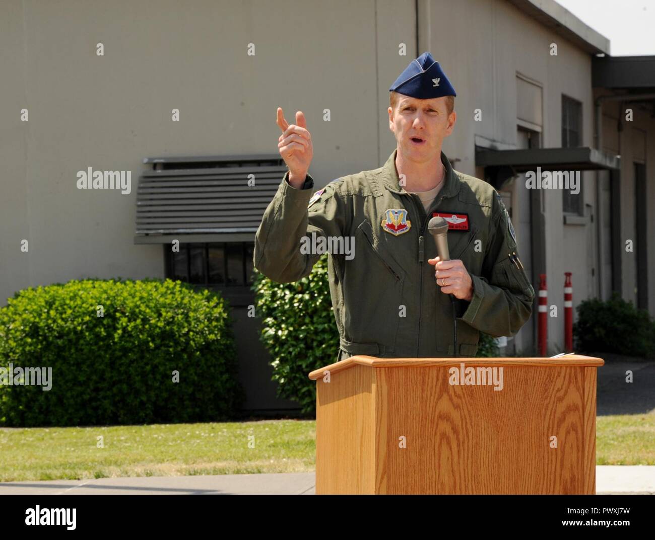 Oregon Air National Guard Col. Adam Sitler, 142nd Fighter Wing vice ...