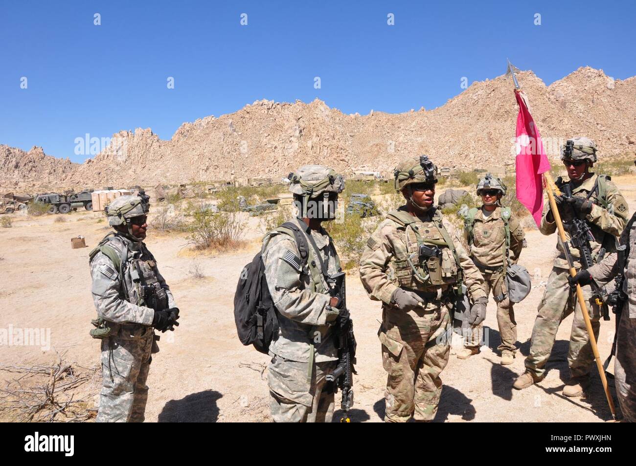 Lt. Col. Eric McCoy, center, commander, 4th Brigade Support Battalion ...