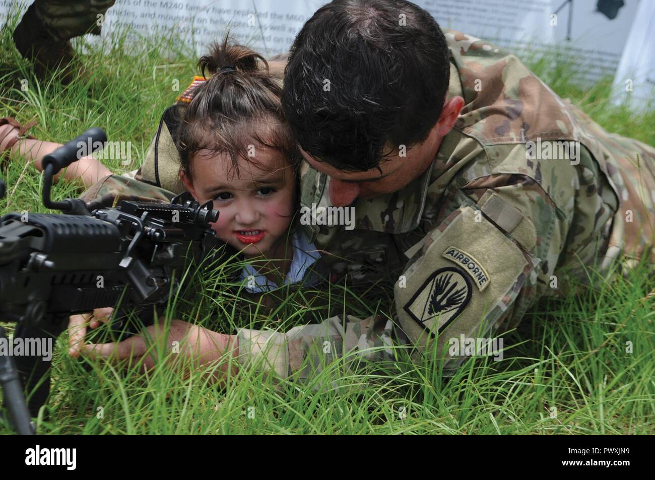 Little Emma Smith, 3, gets to see how daddy, Sgt. Forrest Smith ...