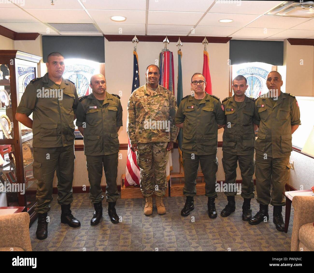 Brig. Gen. Gary Brito (center), commanding general, Joint Readiness ...