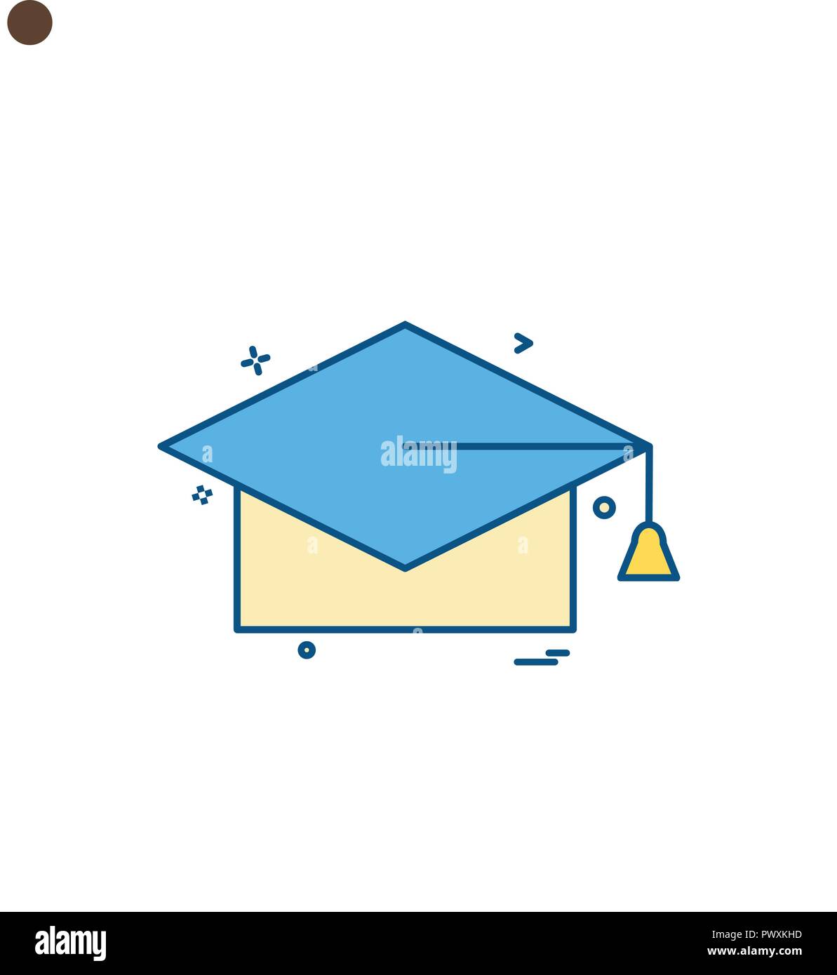 Convocation cap icon design vector Stock Vector Image & Art - Alamy