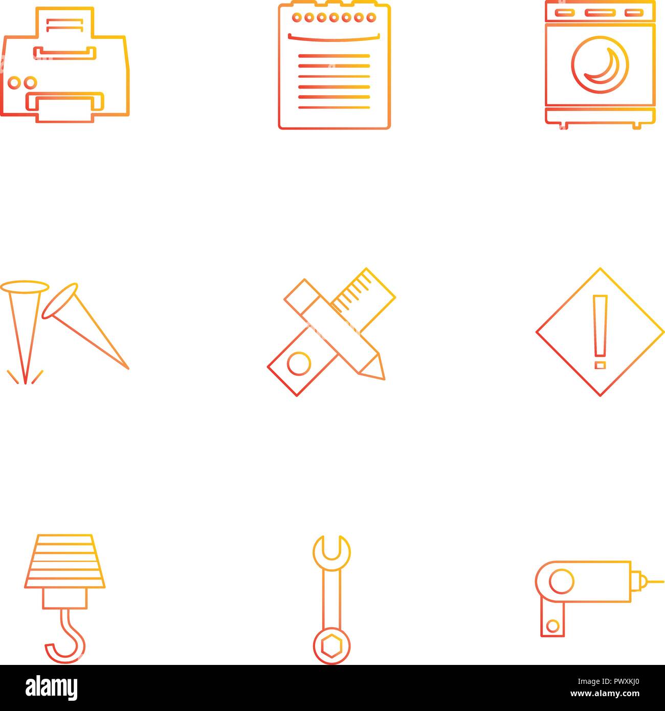 Nails machine Stock Vector Images - Alamy