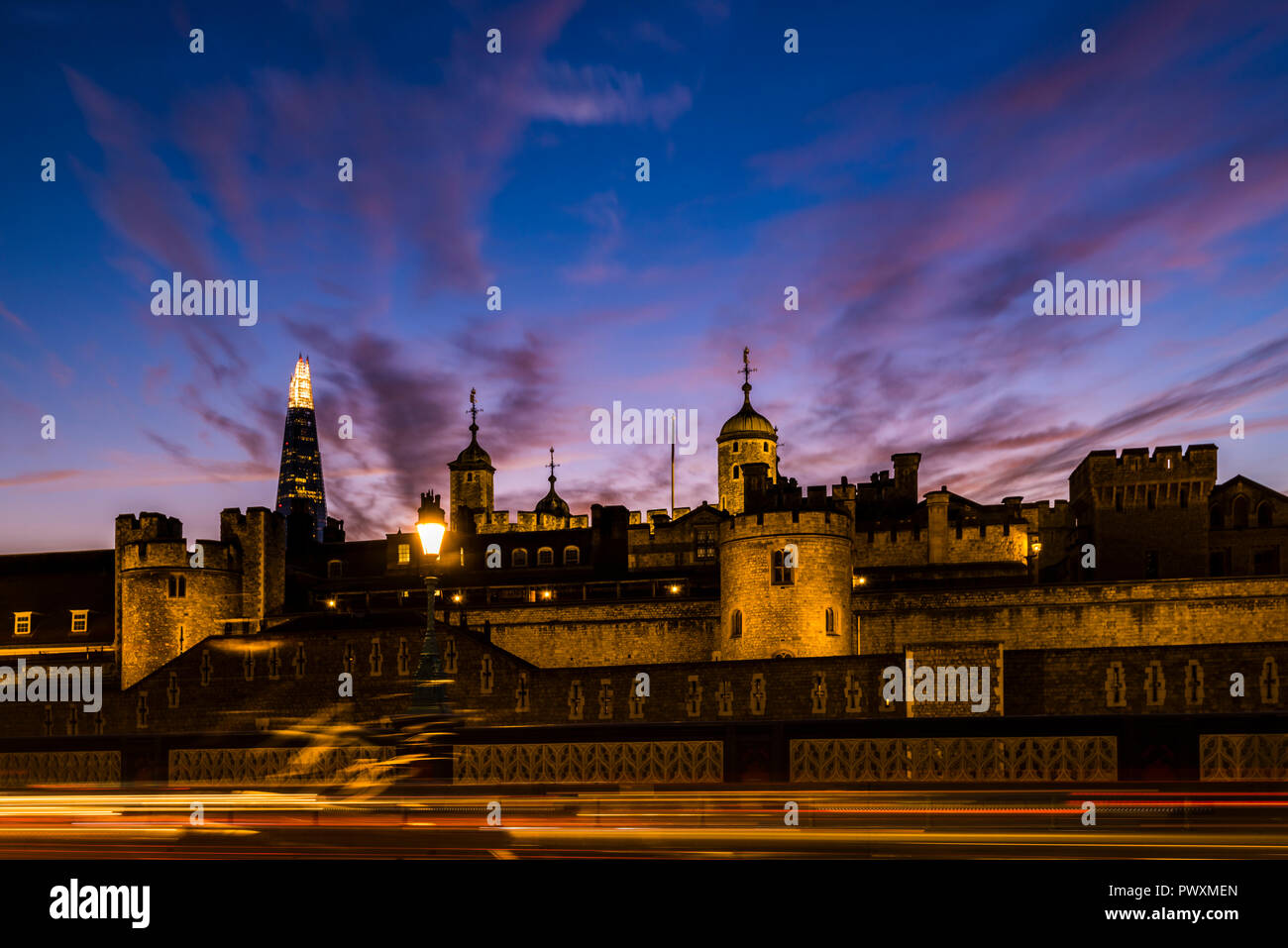Just after sunset over the Tower of London, London, UK Stock Photo - Alamy