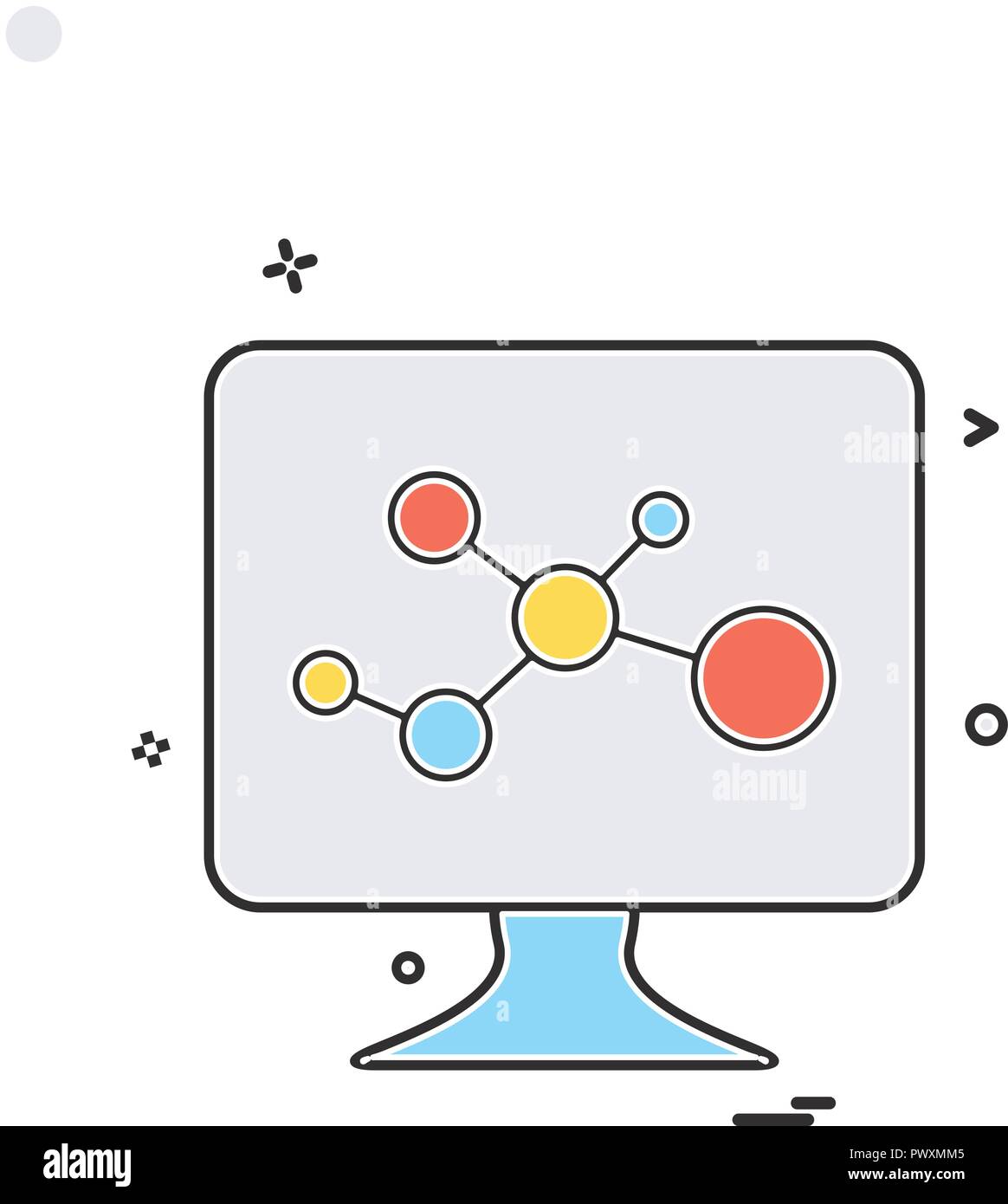 lcd screen molecules icon vector Stock Vector Image & Art - Alamy
