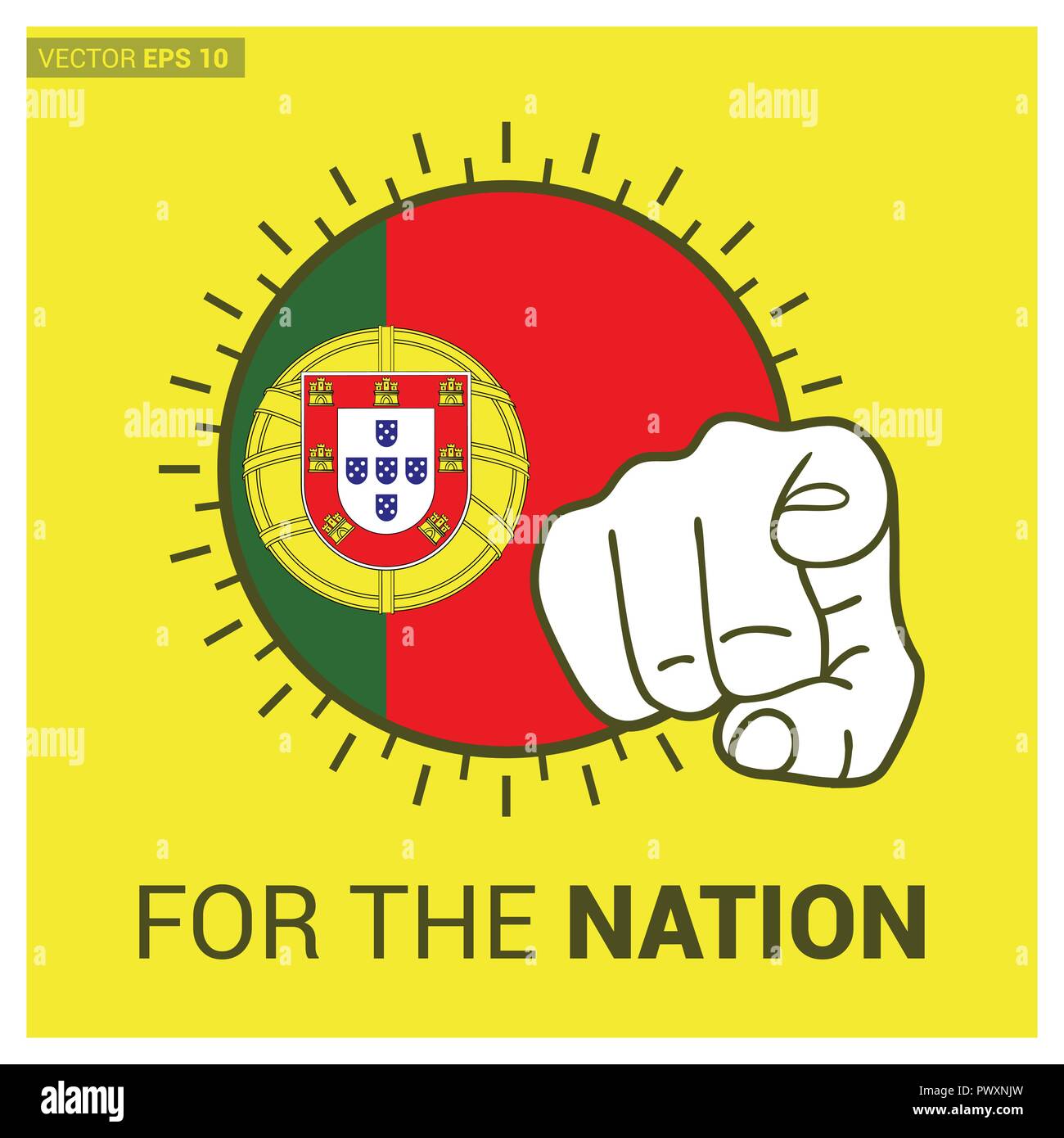 Country flag for nation with creative design vector Stock Vector Image ...