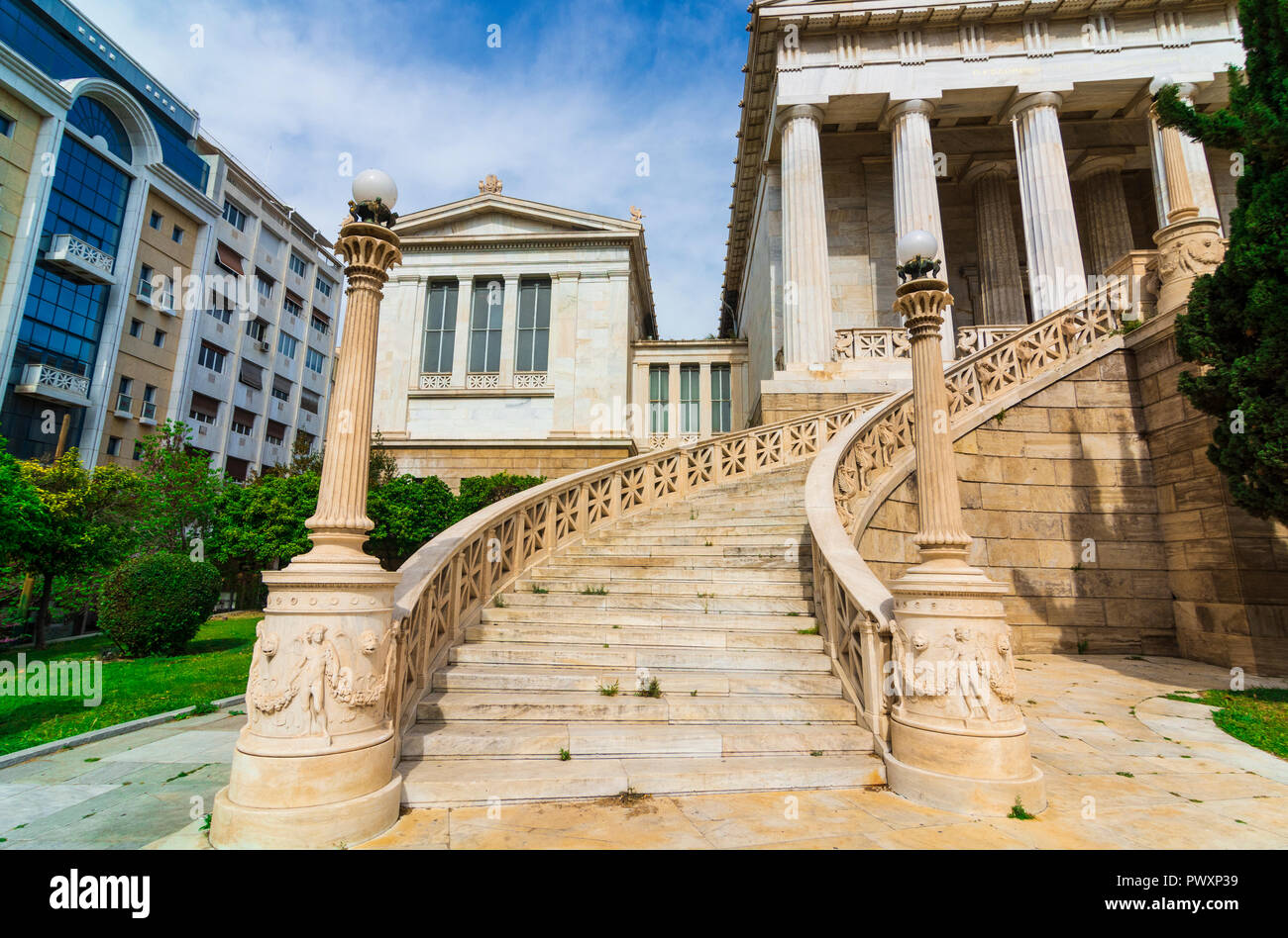Athens National Library, Greece Stock Photo - Alamy