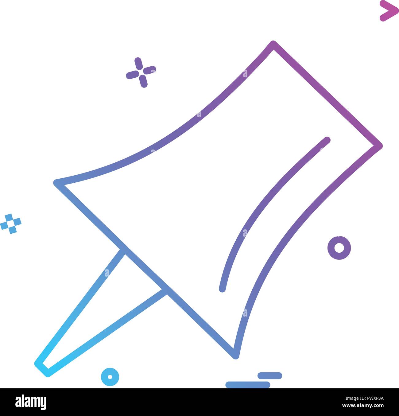 Pinned icon design vector Stock Vector Image & Art - Alamy