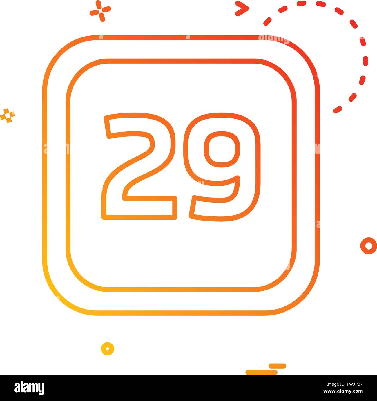 Number 29 vector vectors Cut Out Stock Images & Pictures - Alamy