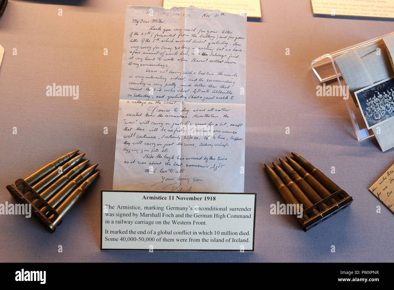 One of the letters from the Great War which was among material relating ...