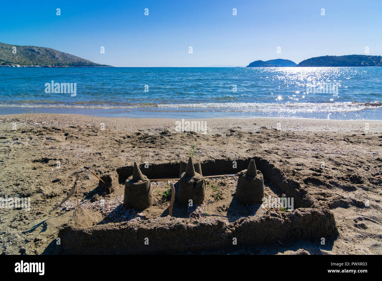 Crystal Clear Blue Sea in Anavyssos Athens, Greece Stock Photo - Alamy