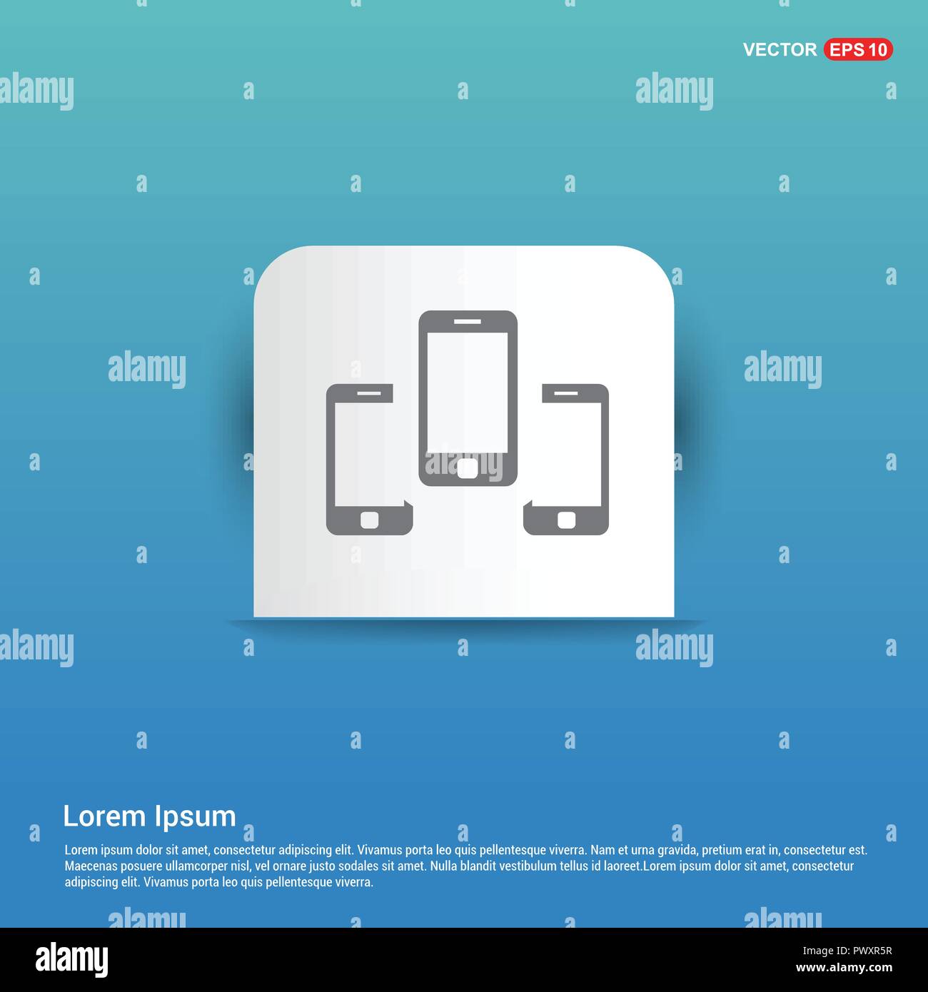 Mobile phone icon - Blue Sticker button Stock Vector Image & Art - Alamy