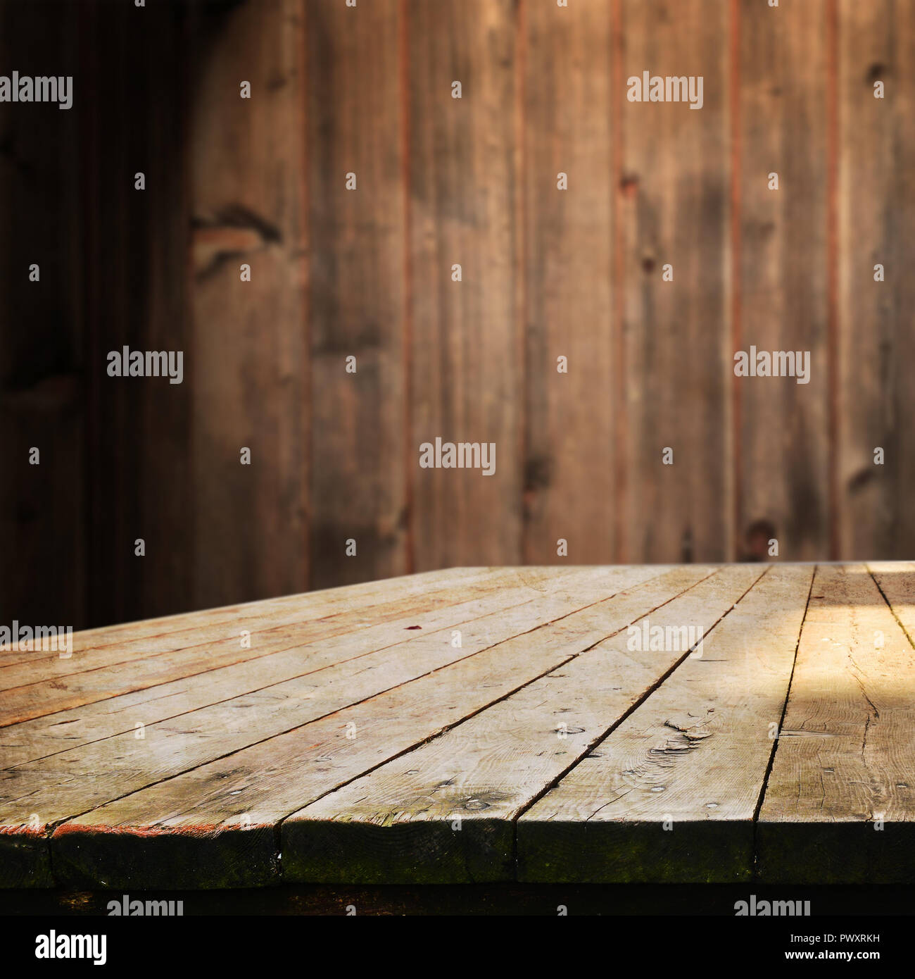 empty table for product display montages Stock Photo - Alamy