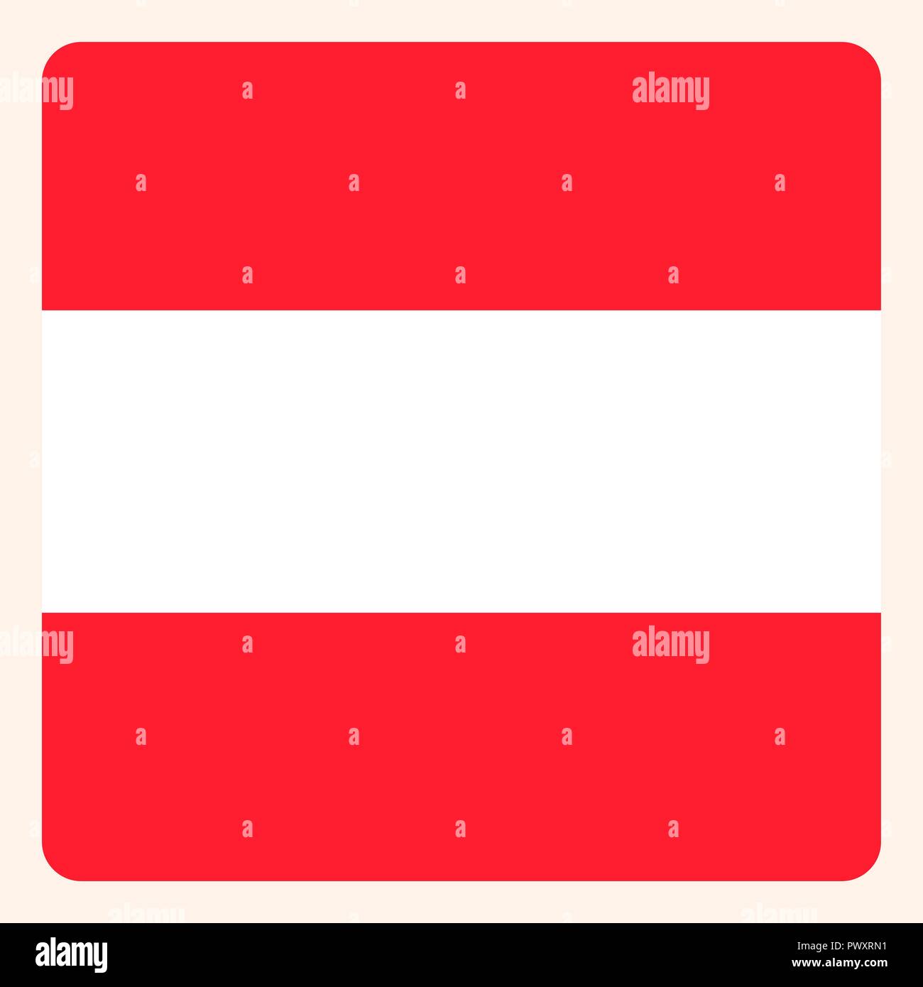 Austria square flag button, social media communication sign, business ...