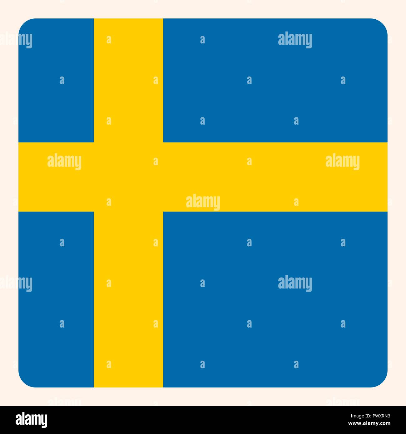 Sweden square flag button, social media communication sign, business ...