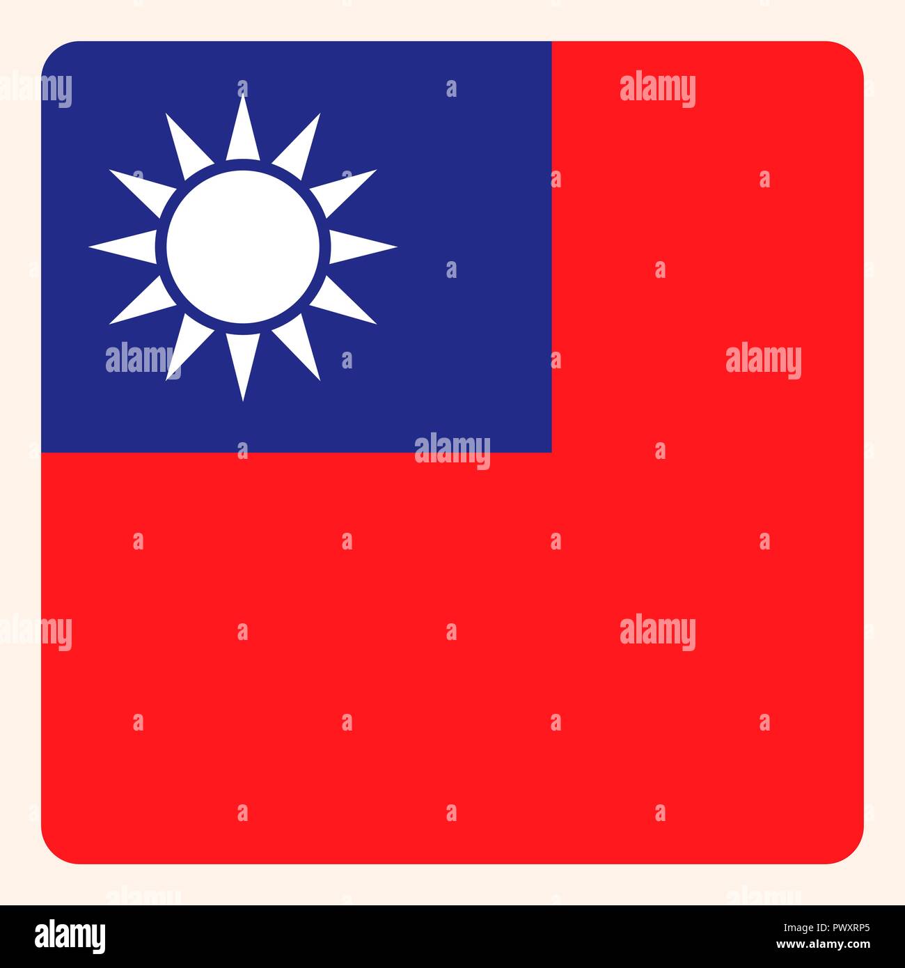 Taiwan flag vector vectors hi-res stock photography and images - Alamy