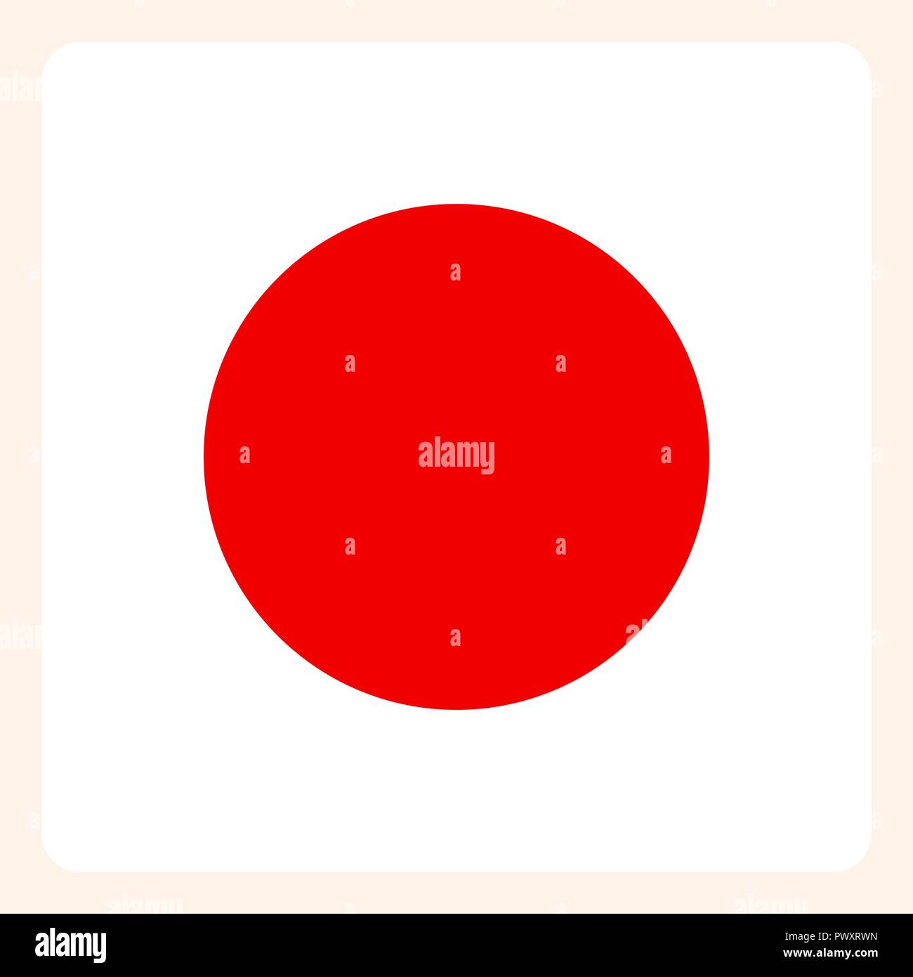 Japan square flag button, social media communication sign, business ...