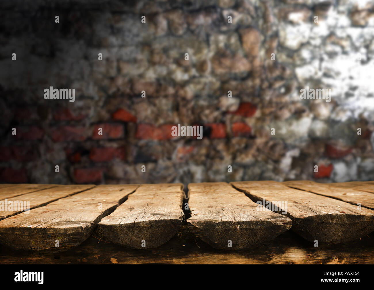 empty table for product display montages Stock Photo - Alamy