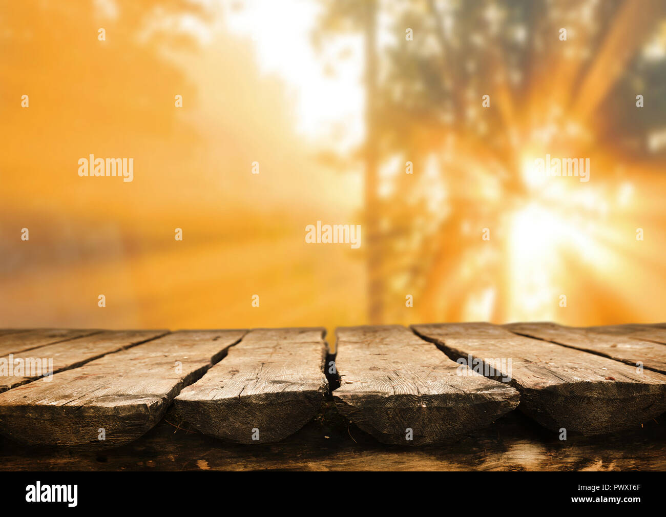 empty table for product display montages Stock Photo - Alamy