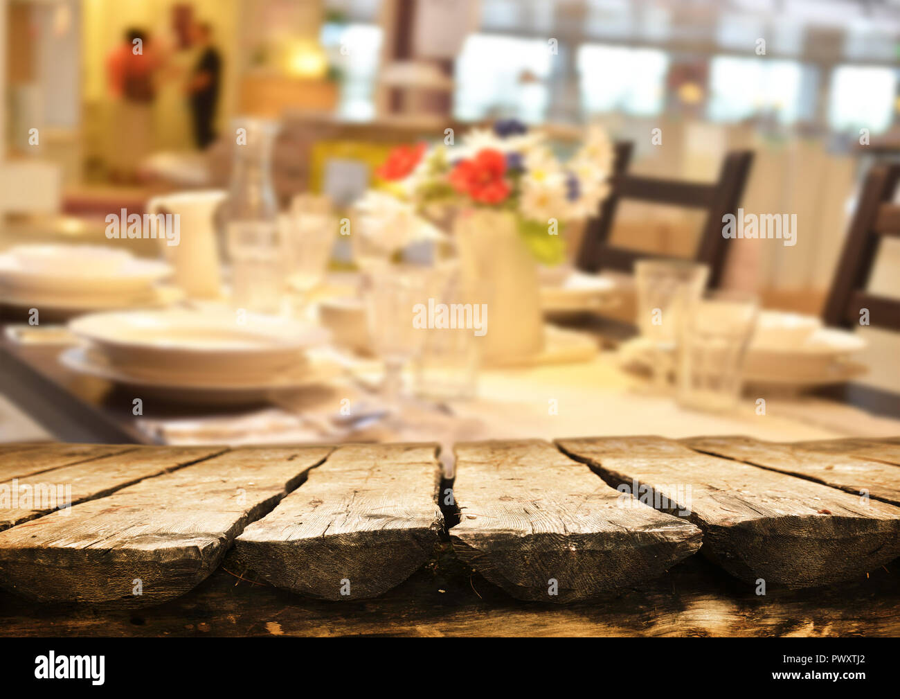 empty table for product display montages Stock Photo - Alamy