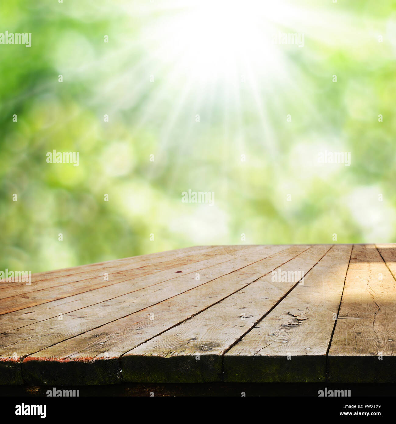 empty table for product display montages Stock Photo - Alamy