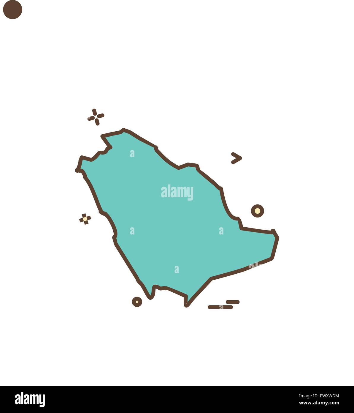 Saudia arabia map hi-res stock photography and images - Alamy