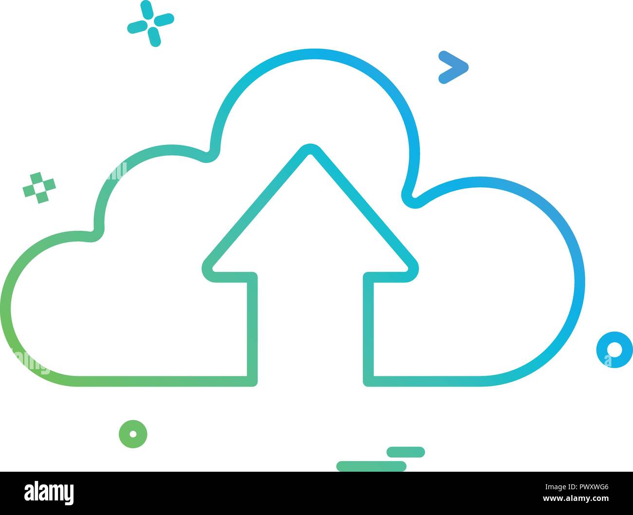 cloud up icon arrow vector Stock Vector Image & Art - Alamy