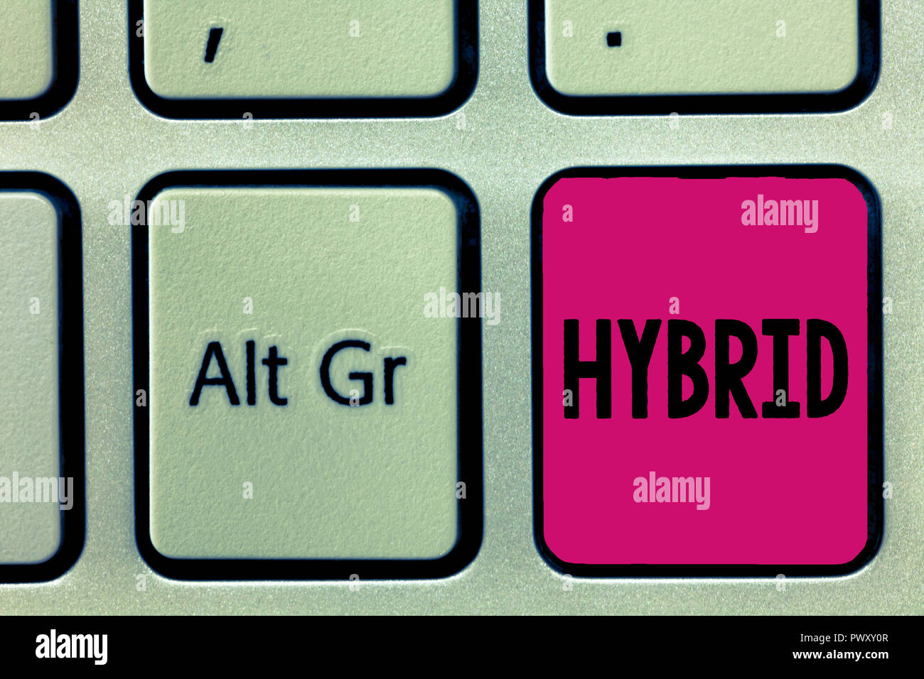 Handwriting text Hybrid. Concept meaning offspring of two plants or ...