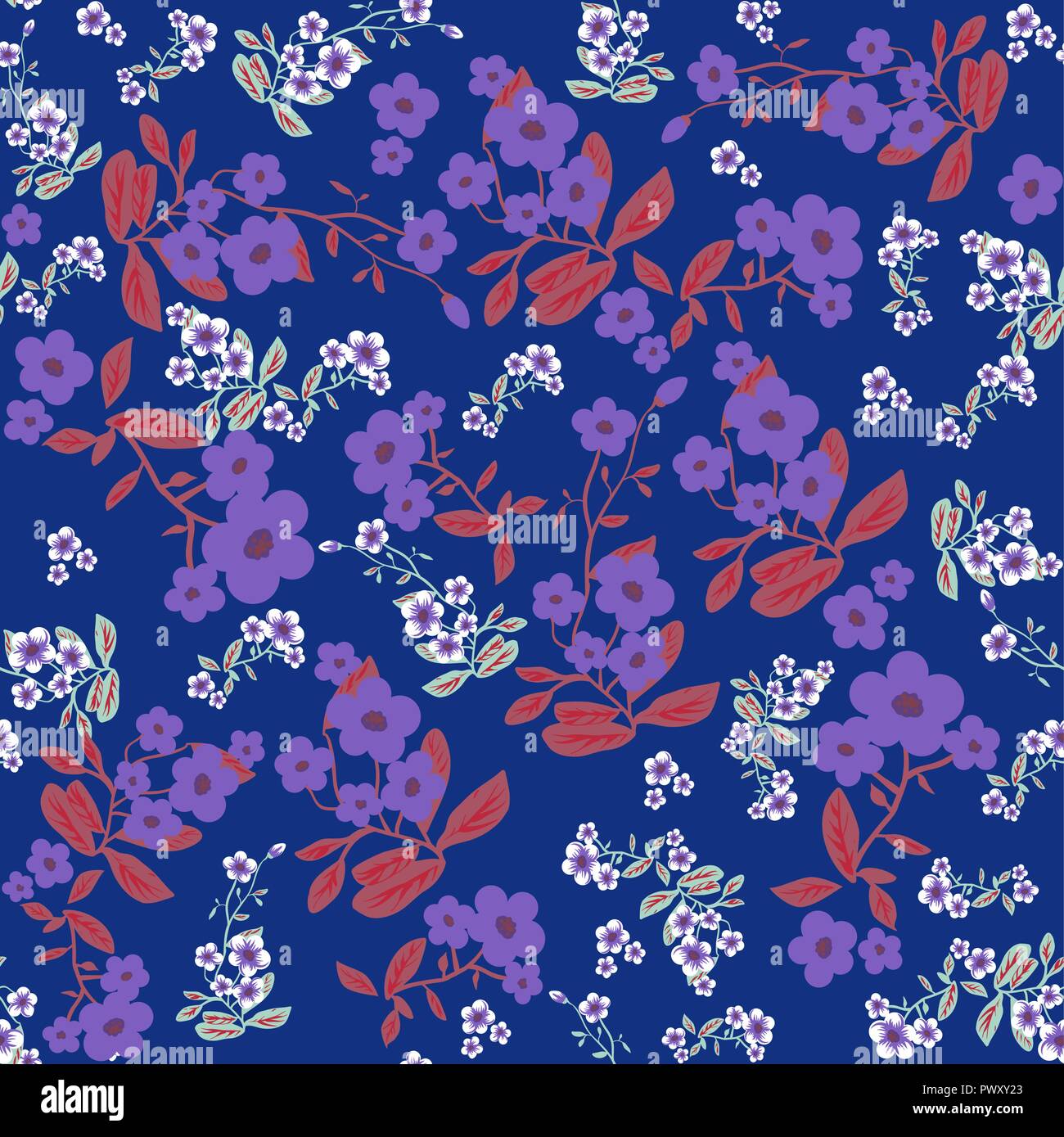 Blue violet flower Stock Vector Images - Alamy