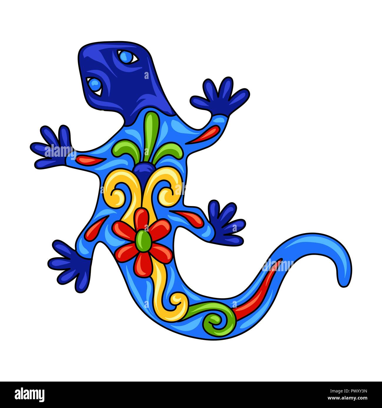 Mosaic salamander Stock Vector Images - Alamy